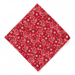 Western style red, white and black bandana | Zazzle