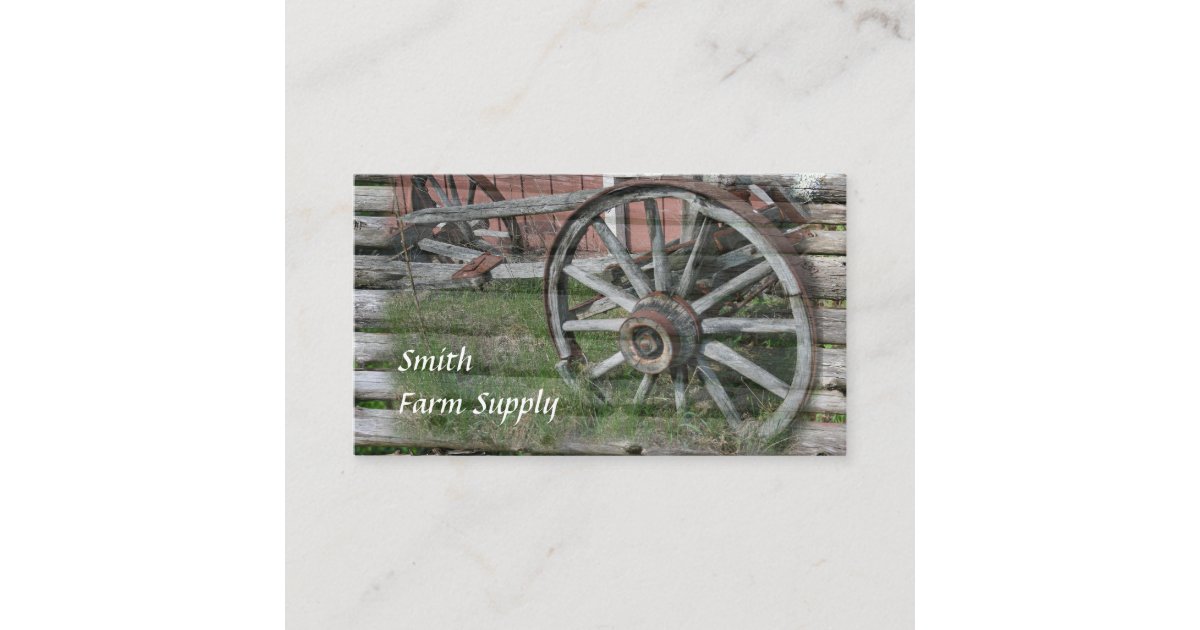 Western Style Rustic Wagon Wheel Business Cards | Zazzle