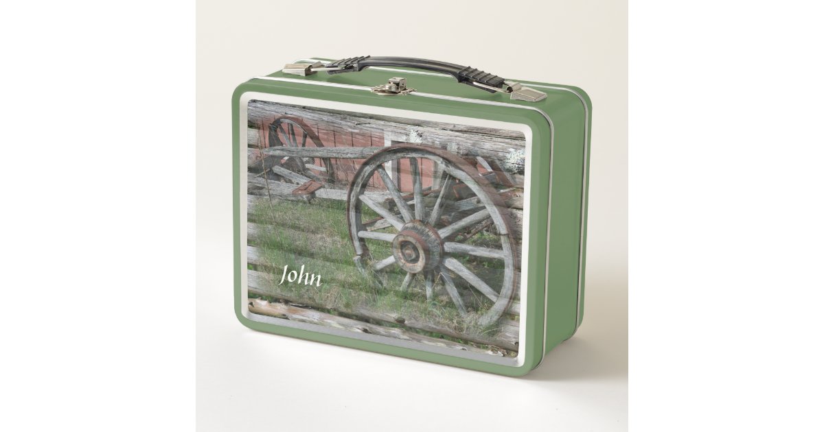 Western Style Rustic Wagon Wheel Lunch Box | Zazzle