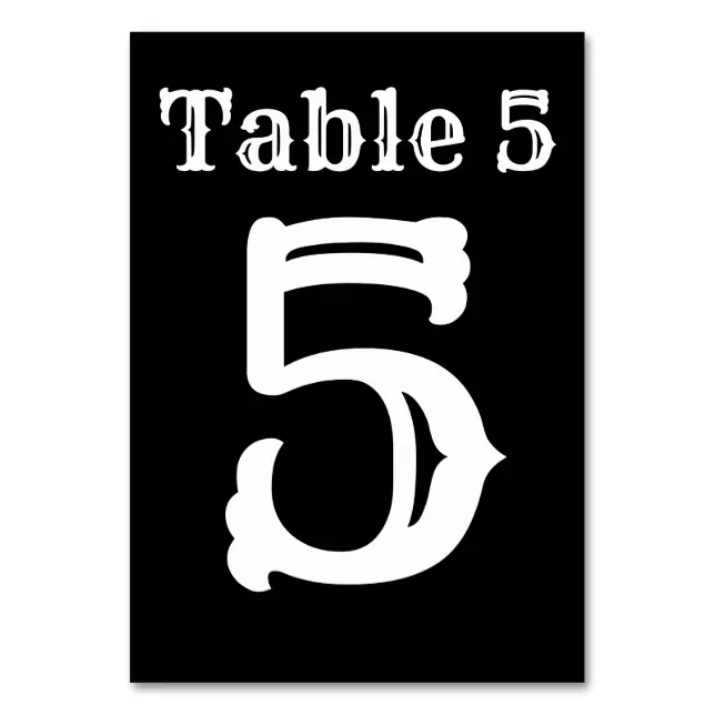 Western Table Number | Zazzle