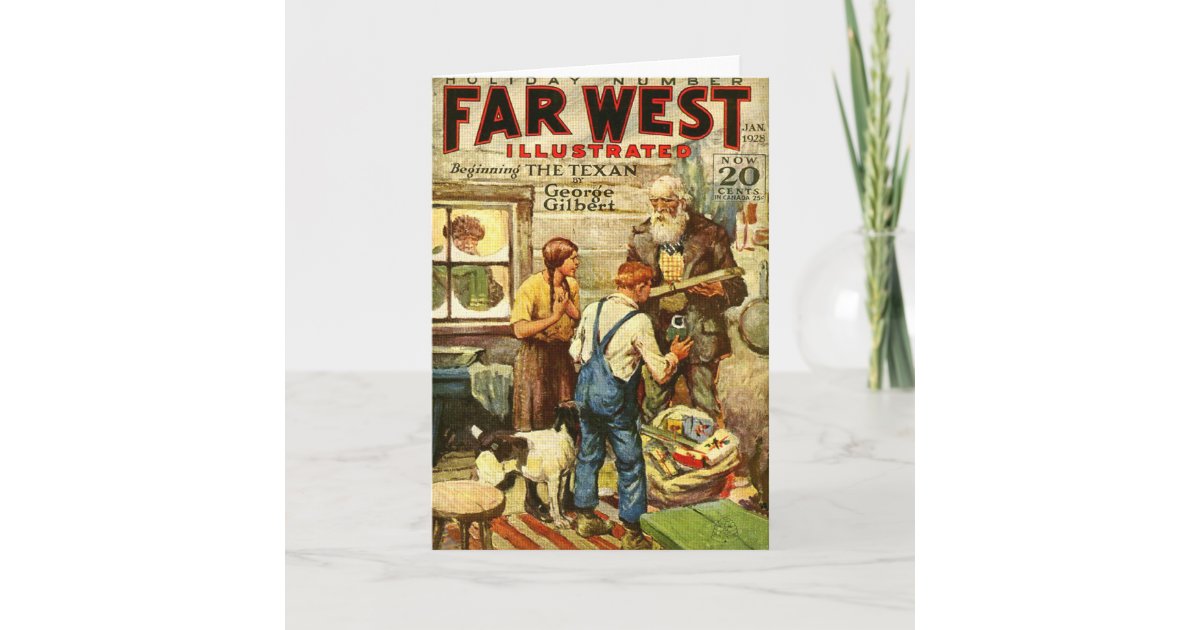 Western-theme 1928 Christmas Holiday Card | Zazzle