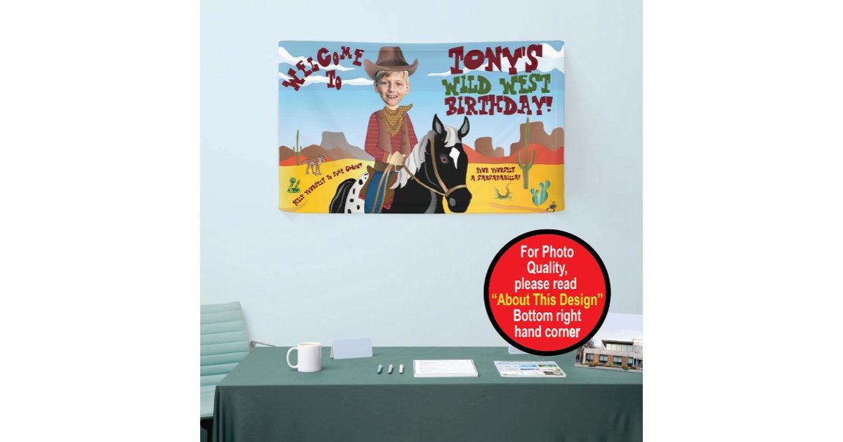 Western Theme Birthday Banner | Zazzle