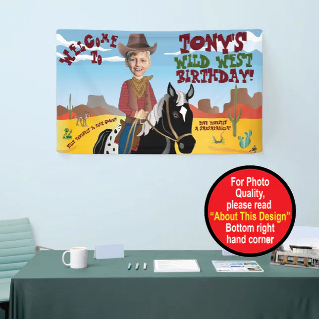 Western Theme Birthday Banner | Zazzle