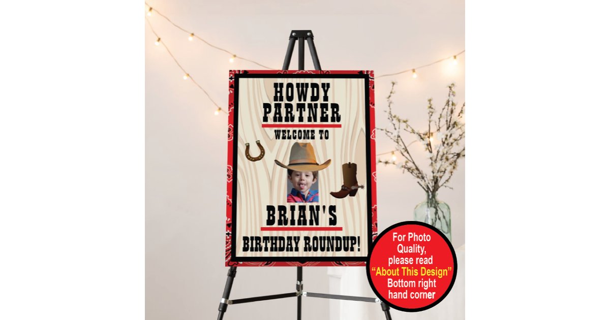 Western Theme Foam Board Welcome Sign | Zazzle