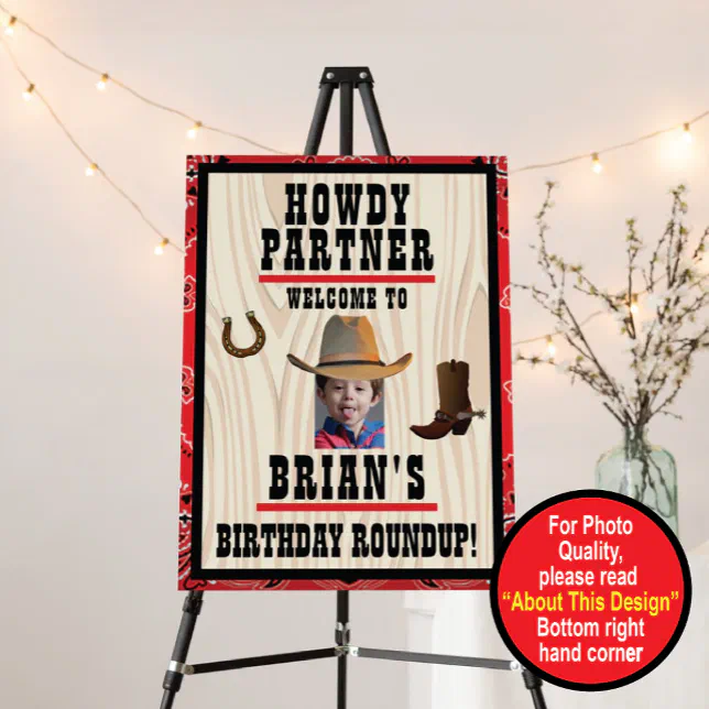 Western Theme Foam Board Welcome Sign | Zazzle