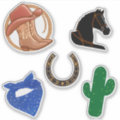 Western Theme Party Cowboy Cowgirl Rodeo Wild West Sticker | Zazzle