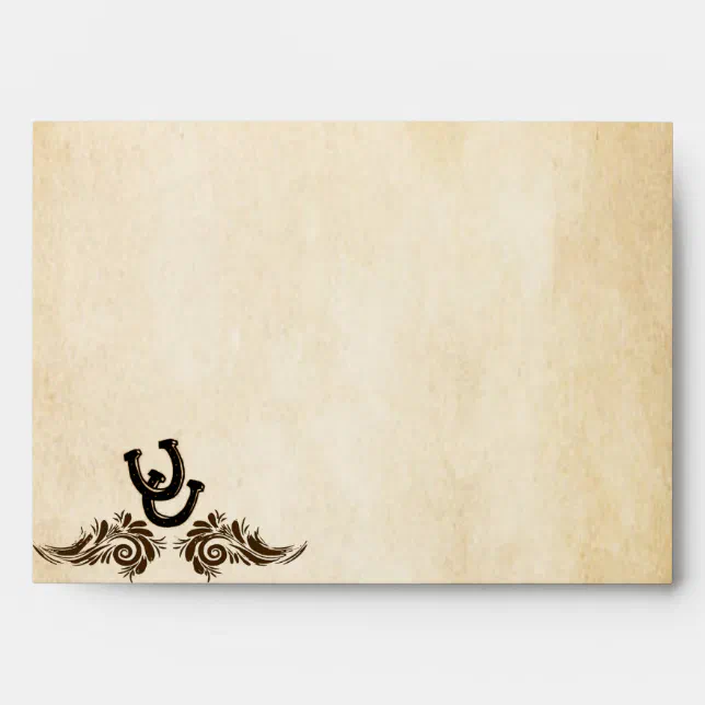 Western Theme Wedding Invitation Envelope | Zazzle