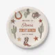 Western Themed First Rodeo Birthday Paper Plates | Zazzle