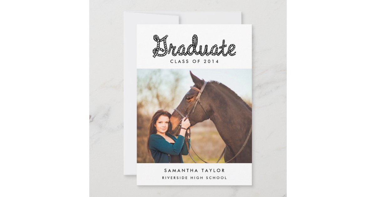 Western Themed Graduation Party Invitation | Zazzle
