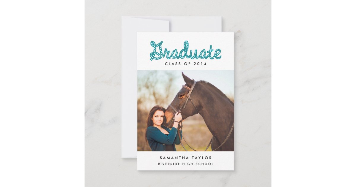 Western Themed Graduation Party Mini Invitation | Zazzle
