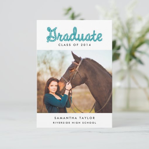 Western Themed Graduation Party Mini Invitation | Zazzle