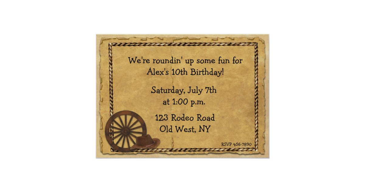 Western Themed Invitation | Zazzle.com