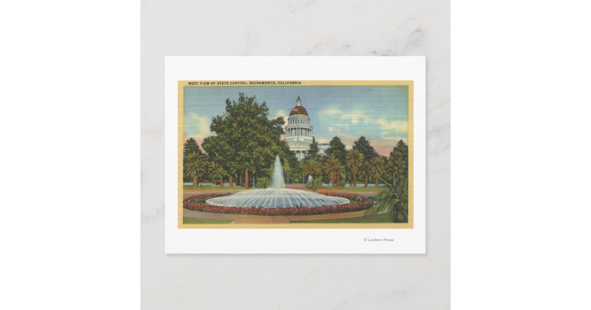 Western View of the State Capitol Postcard | Zazzle