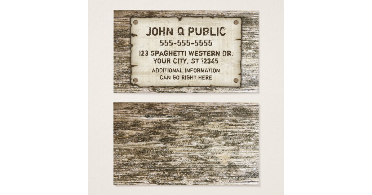Western Business Card Templates