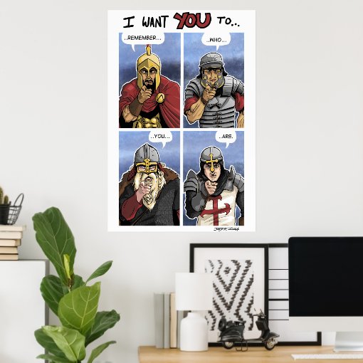 Western Warrior Grid Poster | Zazzle