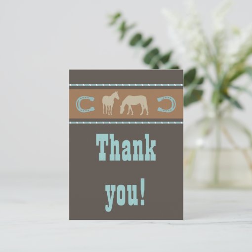 Western Wedding Anniversary Thank You Post Cards | Zazzle