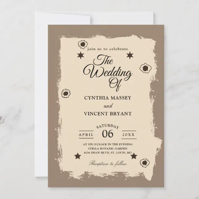 western wedding invitations | Zazzle