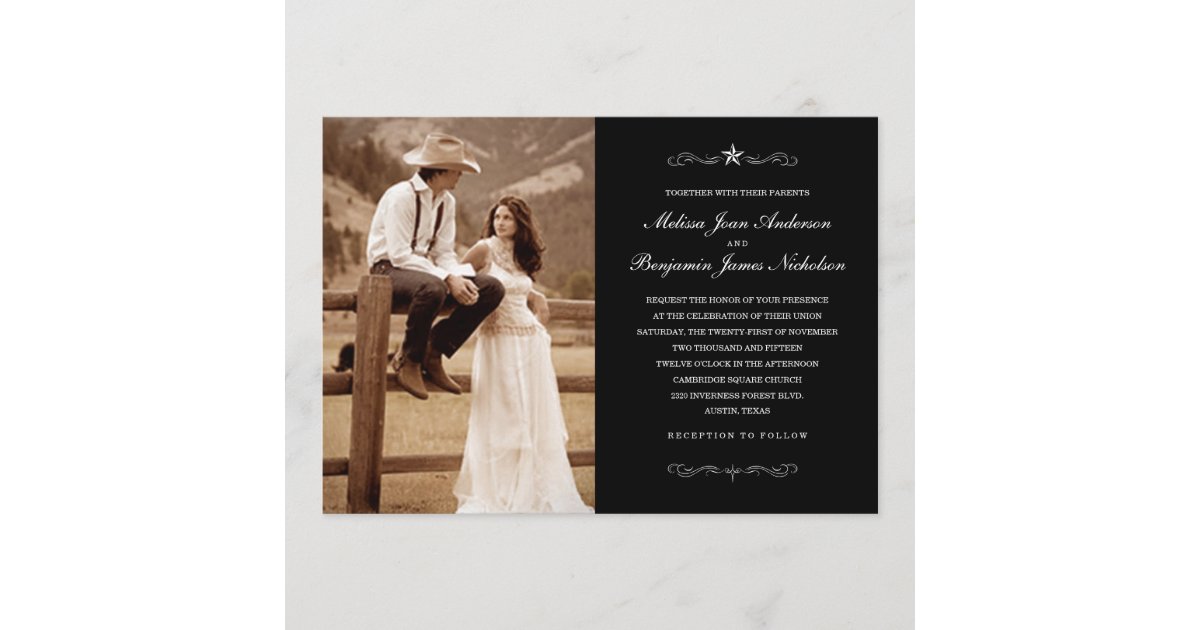 Western Wedding Photo Invitations | Zazzle.com