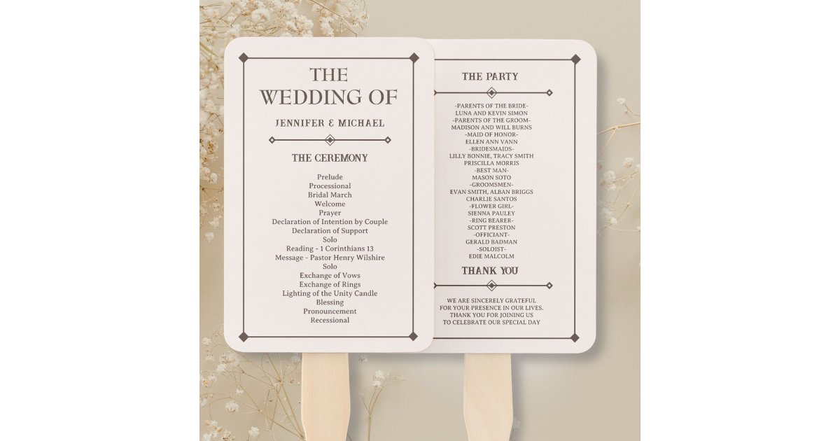 Western Wedding Rustic Country Wedding Hand Fan | Zazzle