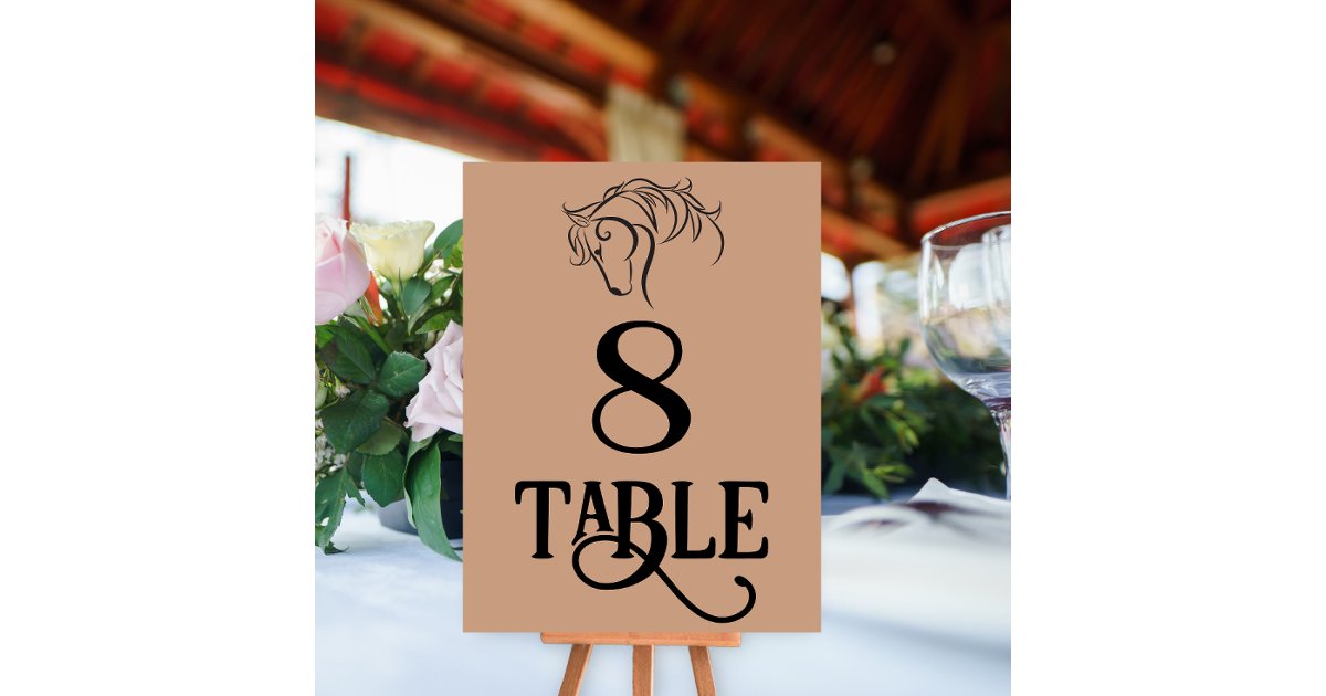 Western Wedding Table Number | Zazzle
