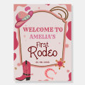 Western Wild First Birthday Rodeo Welcome Sign | Zazzle