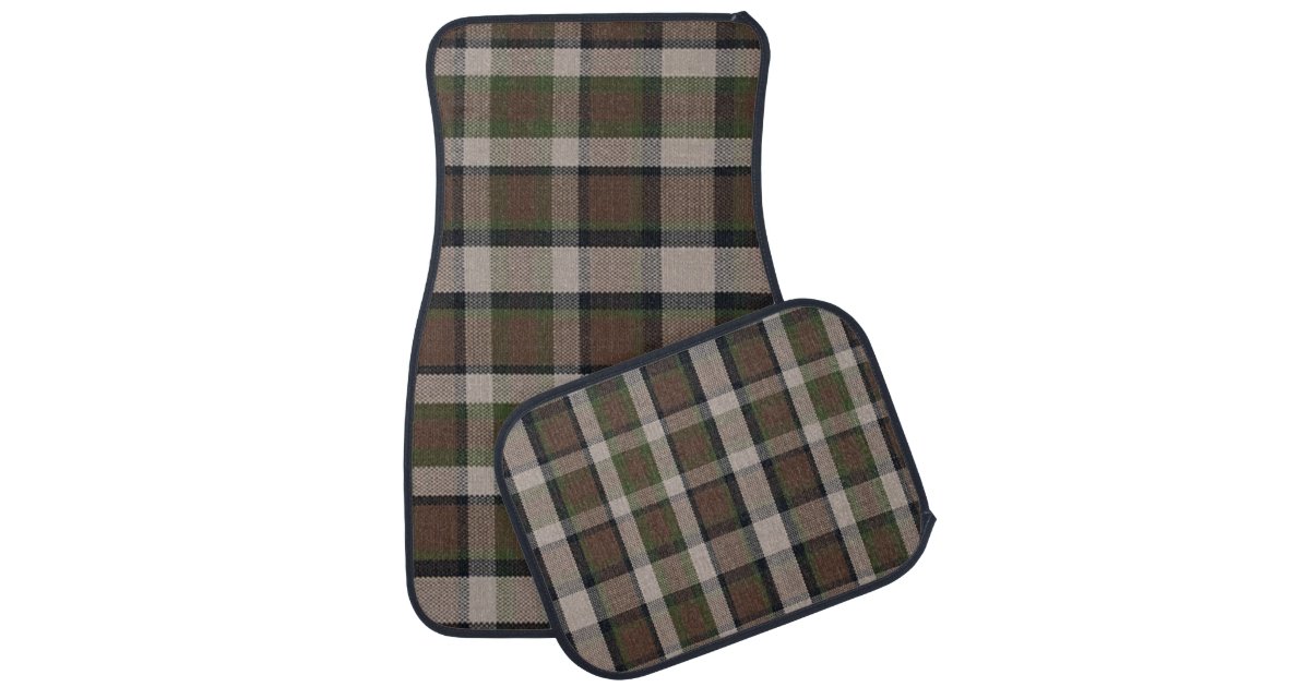 Westfalia T2 classic fabric check pattern Car Floor Mat | Zazzle