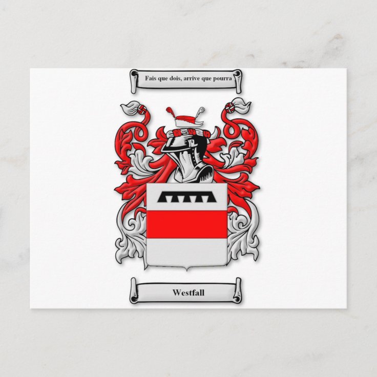 Westfall Coat of Arms Postcard | Zazzle