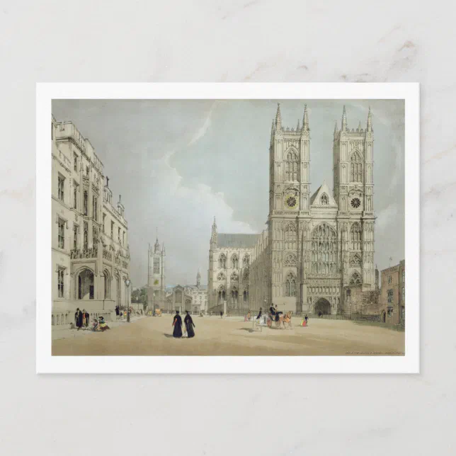 Westminster Abbey and Hospital, from 'London As It Postcard | Zazzle
