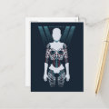 Westworld | Android Skeleton Over Logo Postcard | Zazzle