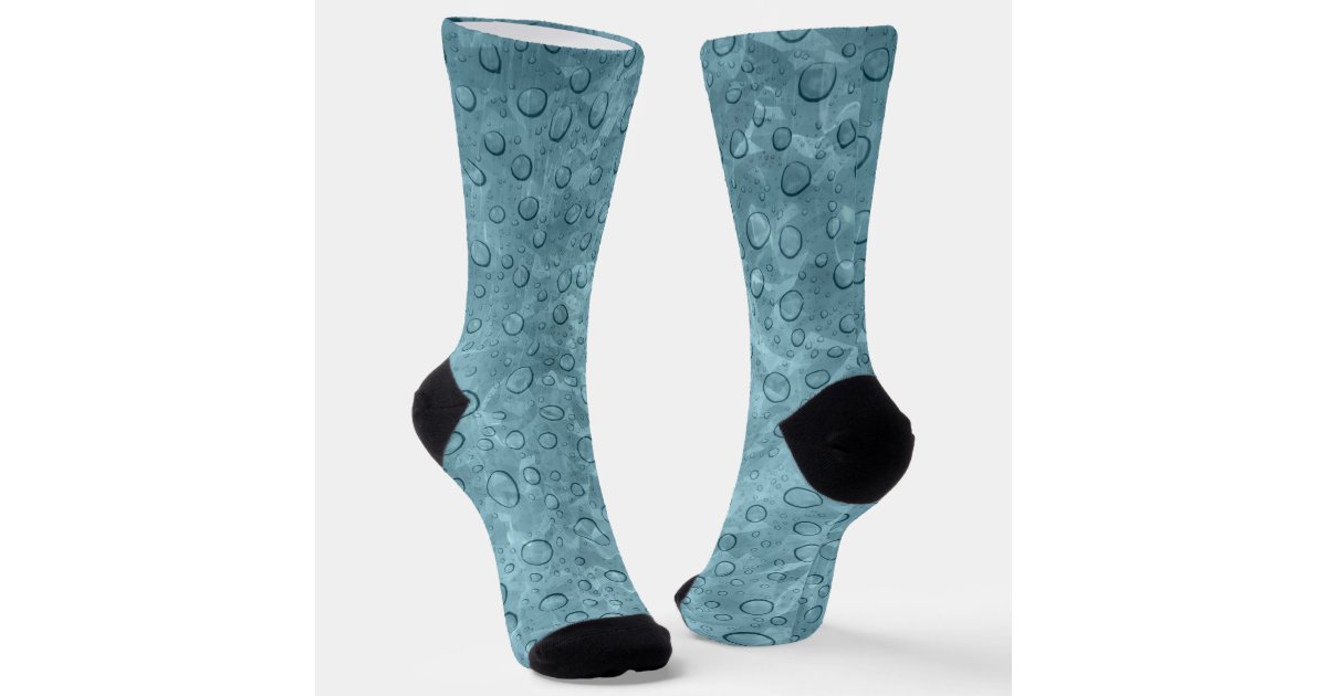Wet Look Socks in Blue | Zazzle