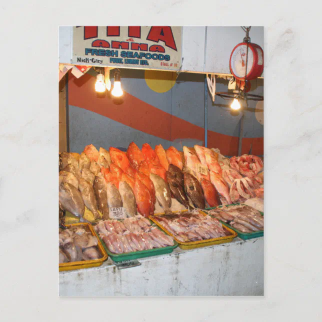 Wet market postcard | Zazzle