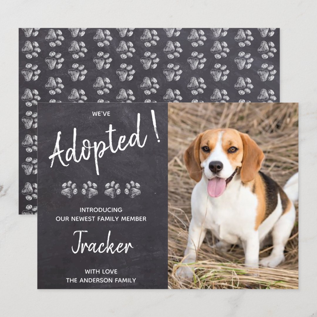 We've Adopted Dog Rescue Puppy New Pet Announcement | Zazzle