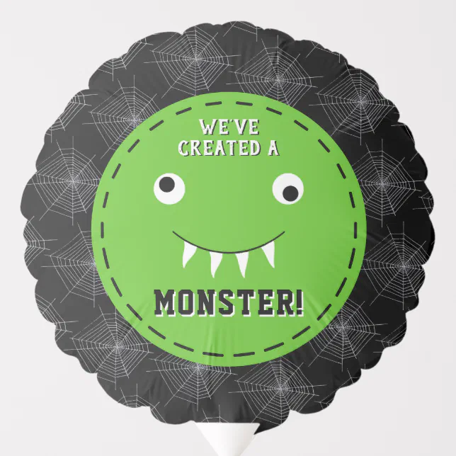 "We've Created A Monster" Halloween Baby Shower Balloon | Zazzle