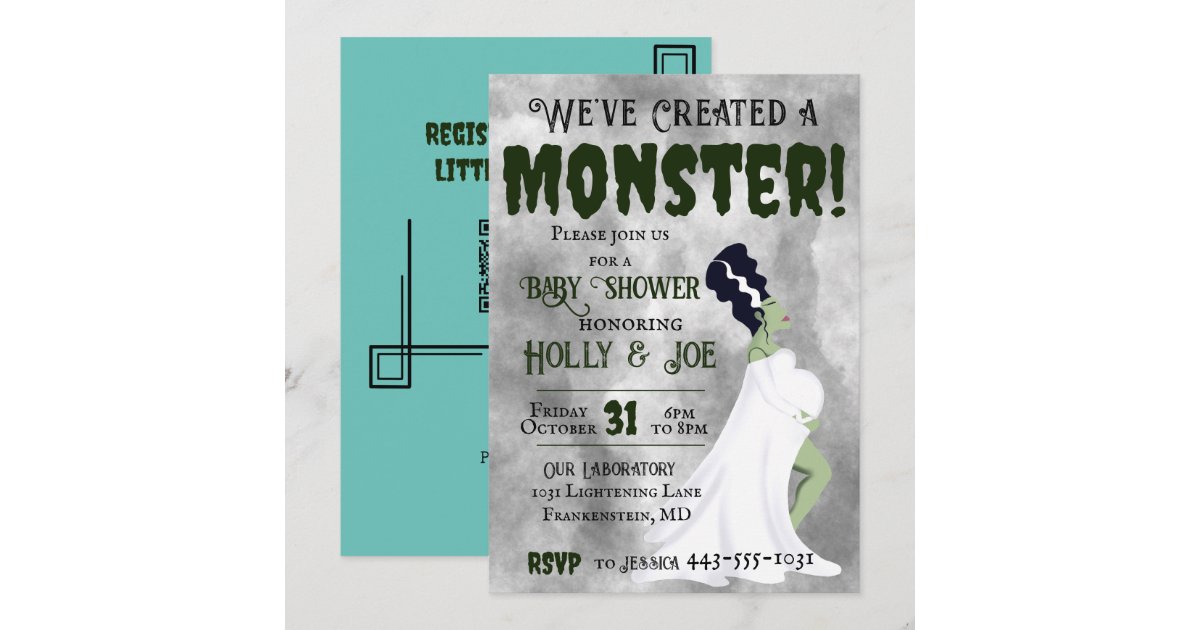We've Created a Monster! Invitation | Zazzle