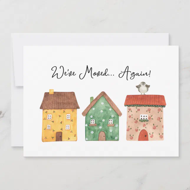 We've Moved Again Funny New Address Moving Card | Zazzle