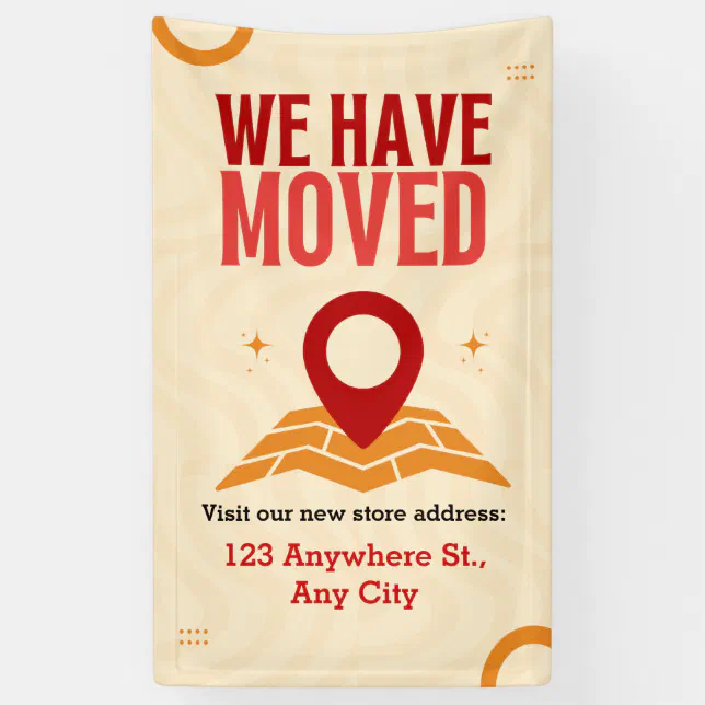 We've Moved Announcements Custom Moving Business Banner | Zazzle