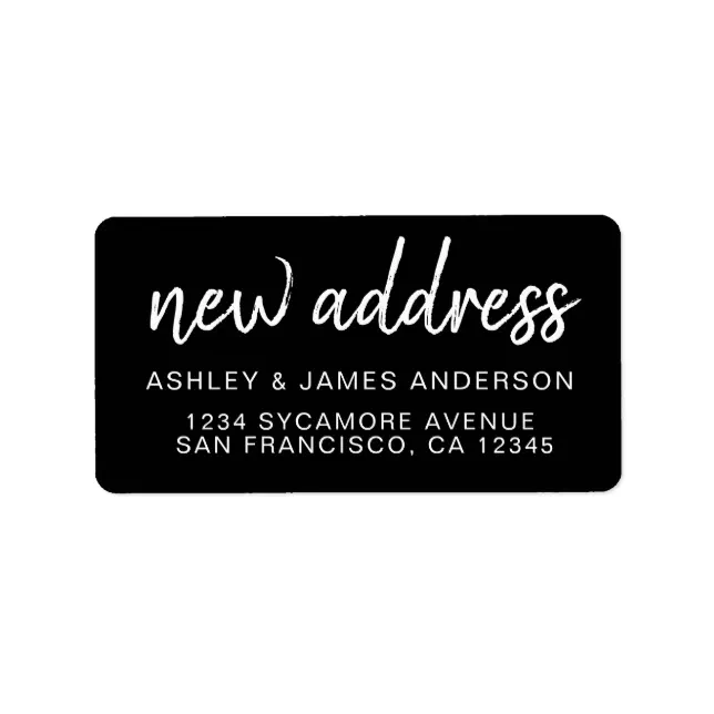 We've Moved Black White New Address label | Zazzle