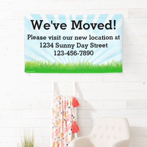 We've Moved Business Moving Sign Banner | Zazzle