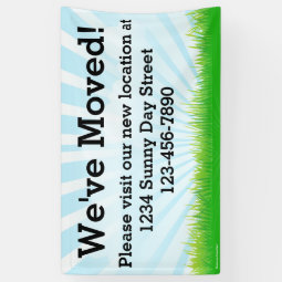 We've Moved Business Moving Sign Banner | Zazzle