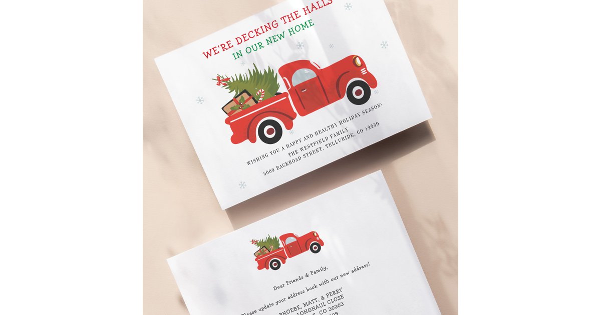 We've Moved Christmas Holiday Moving Announcement | Zazzle