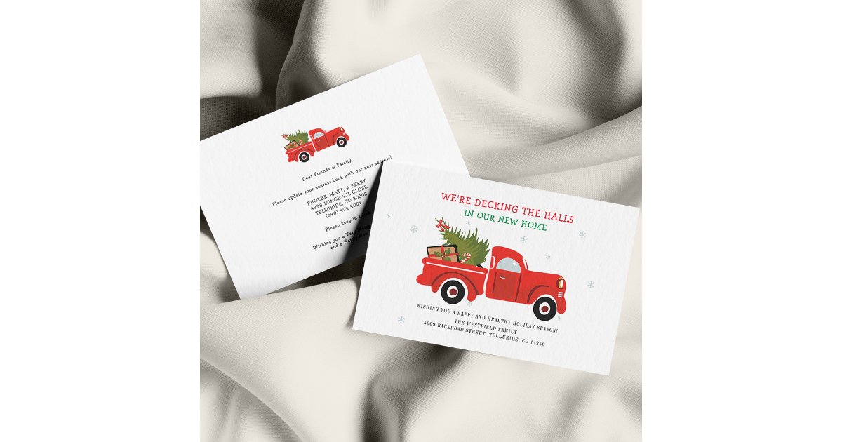 We've Moved Christmas Holiday Moving Note Card | Zazzle