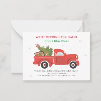 We've Moved Christmas Holiday Moving Note Card | Zazzle