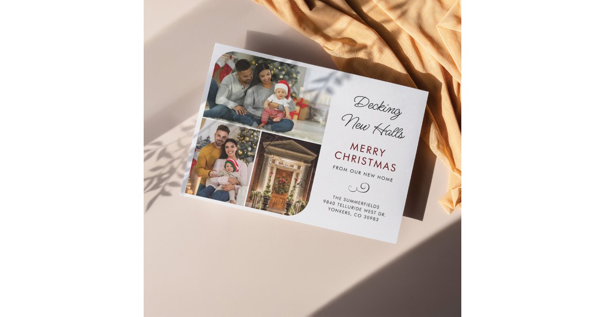 We've Moved Christmas Photos Moving Home Holiday Card | Zazzle