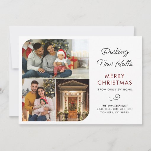 We've Moved Christmas Photos Moving Home Holiday Card | Zazzle