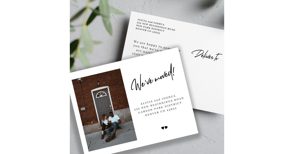We've moved custom photo modern simple moving announcement postcard ...