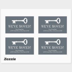 We've moved custom vintage key moving stickers | Zazzle