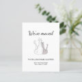 We've Moved Cute Cats Elegant Moving Announcement Postcard | Zazzle