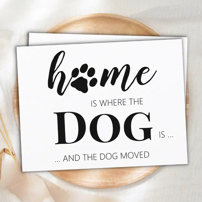 We've Moved Dog Moving Announcement Postcard | Zazzle