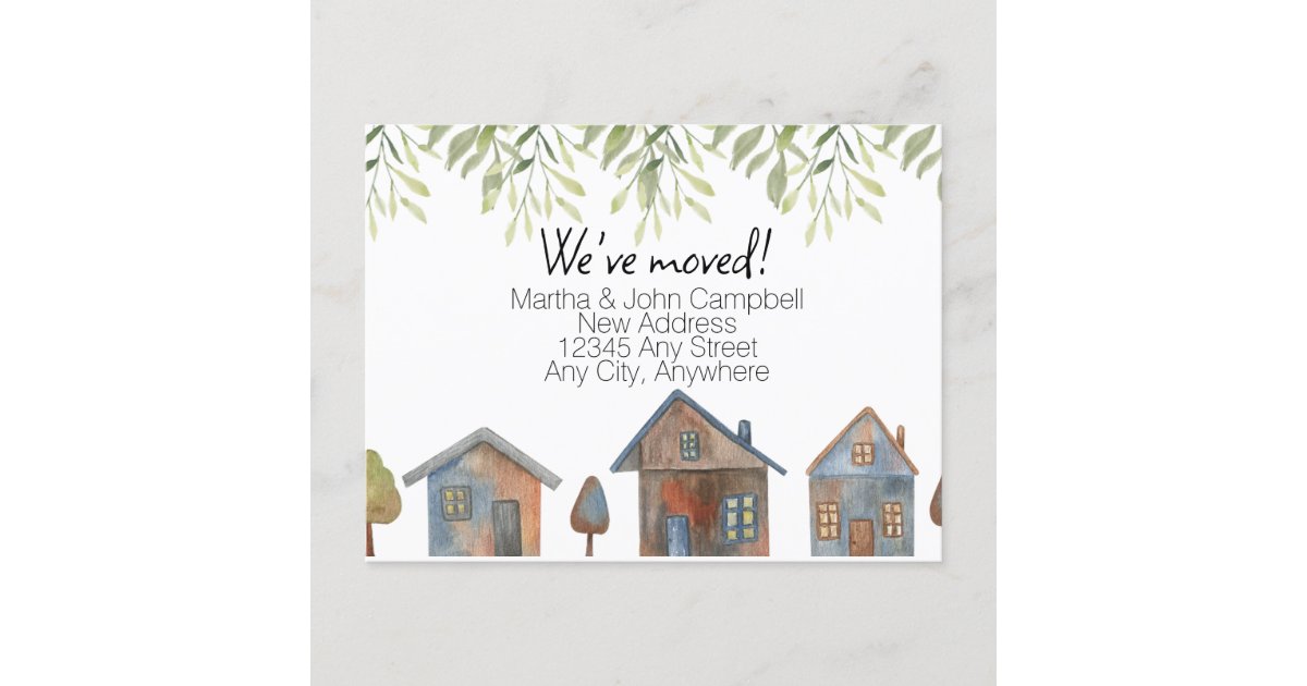 We've Moved Editable New Address Postcard | Zazzle