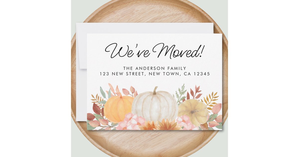 We've Moved Fall Moving Announcement | Zazzle